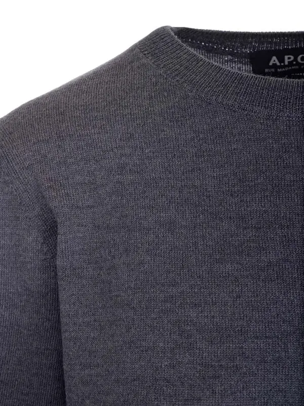 A.p.c. Wool Crew Neck Pullover - Gray