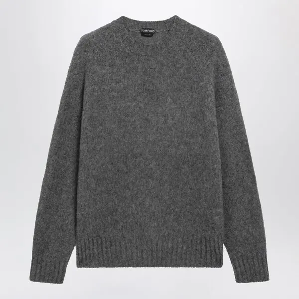 TOM FORD Cashmere Crew-neck Sweater In Light Charcoal - Gray