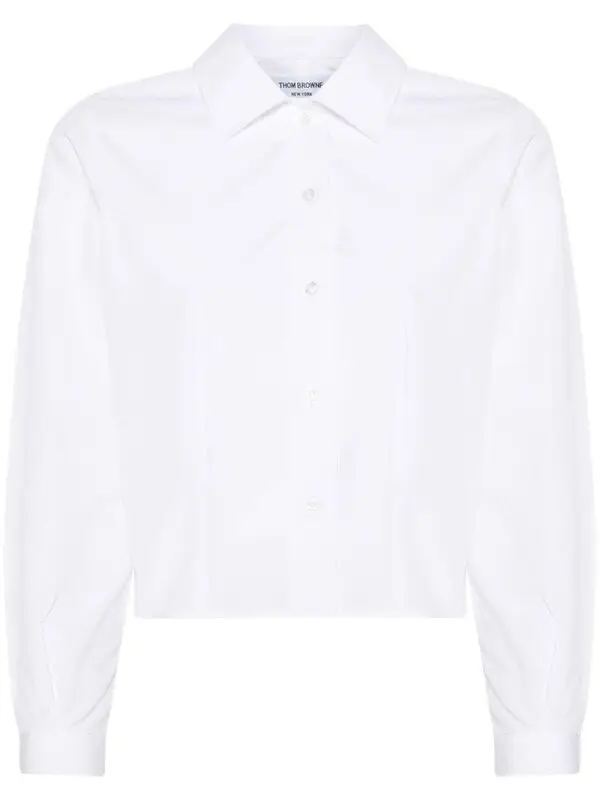Thom Browne Cropped Poplin Shirt - White