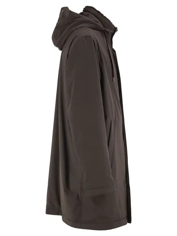 Herno Lightweight Stretch Technical Parka With Hood