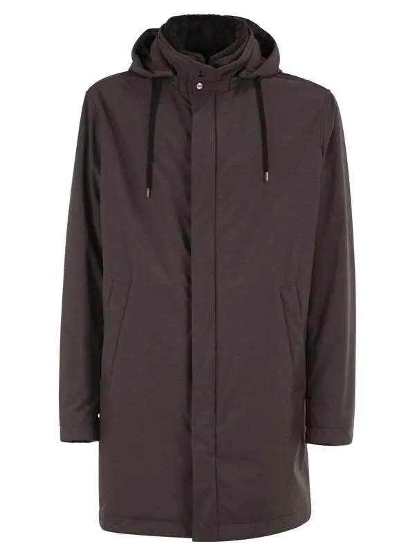 Herno Lightweight Stretch Technical Parka - Brown