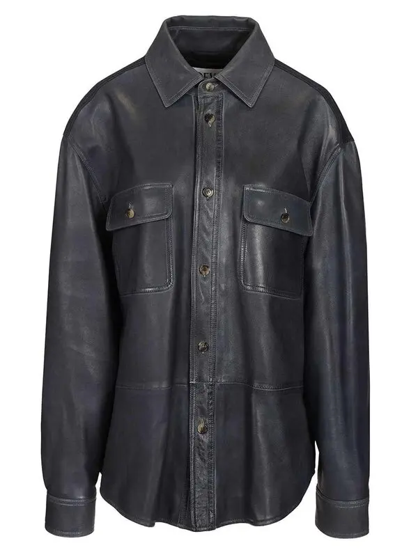 Loewe Lambskin Shirt Jacket - Blue