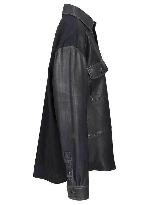 Loewe Lambskin Shirt Jacket - Blue
