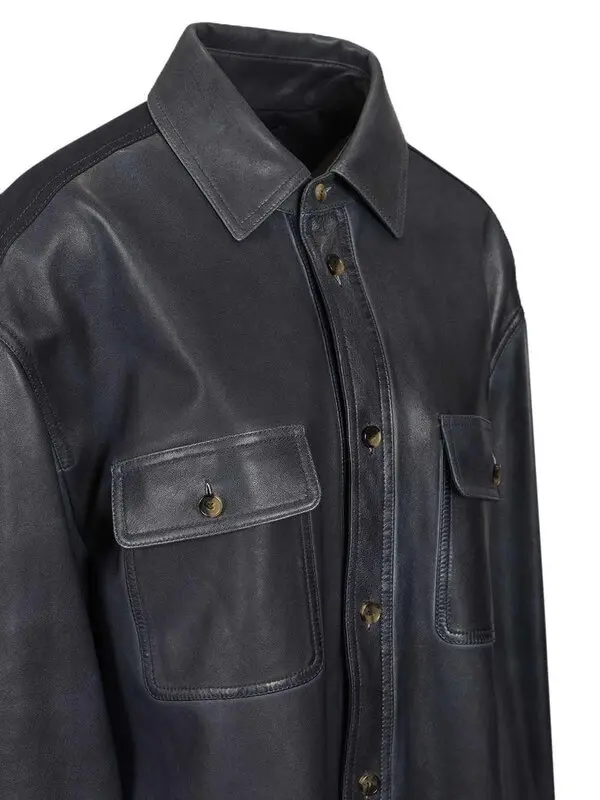 Loewe Lambskin Shirt Jacket - Blue