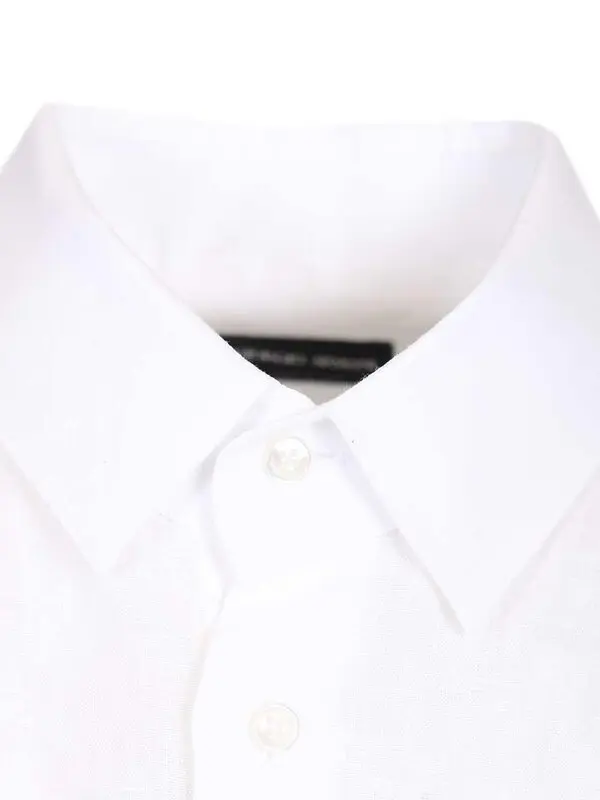 Giorgio Armani Classic Linen Shirt - White