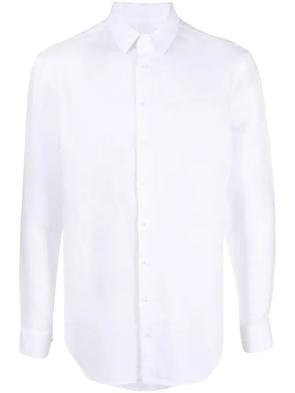 Giorgio Armani Classic Linen Shirt - White