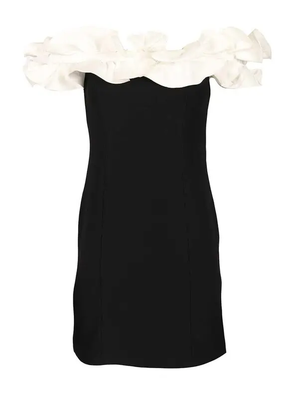 ROTATE BY BIRGER CHRISTENSEN Ruffle Mini Dress - Black