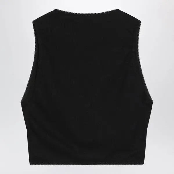 Alaïa Cotton-blend Wrap Top
