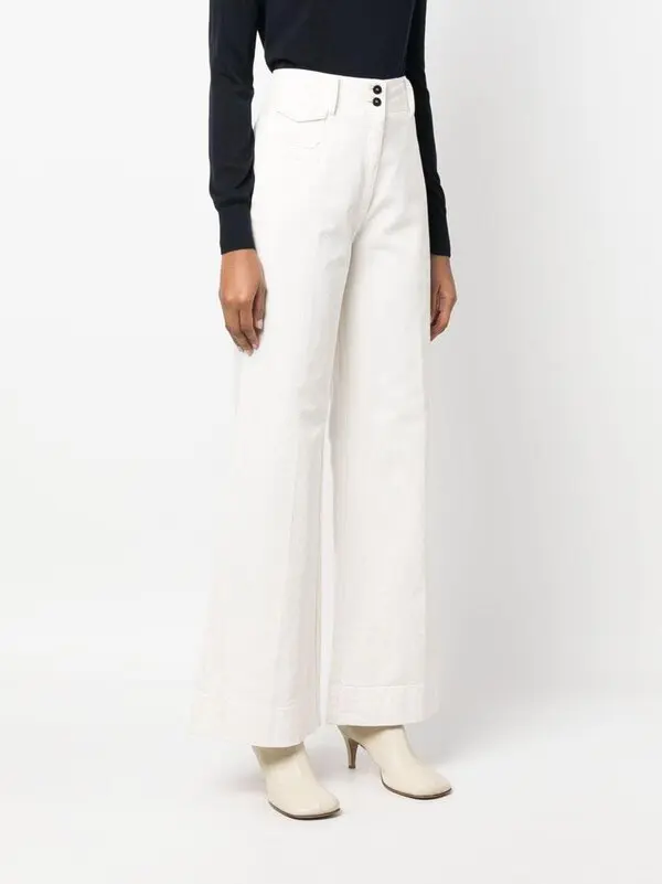 FORTE_FORTE Wide Leg Trousers - White