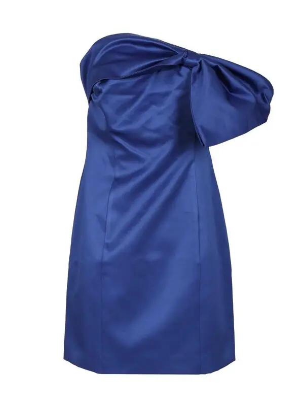 ROTATE BY BIRGER CHRISTENSEN Bow Mini Dress - Blue