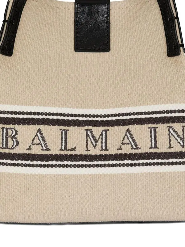 Balmain Canvas And Leather Bucket Bag - Multicolor