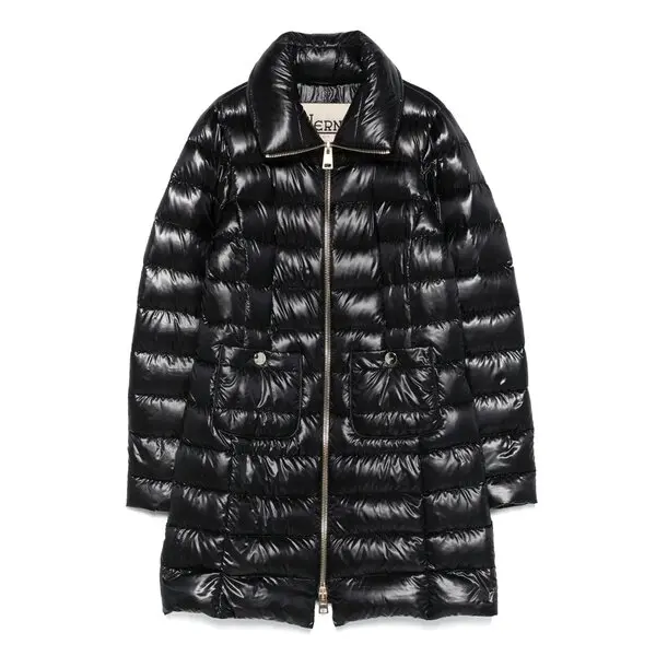Herno Coats Single Breasted Coats - Black