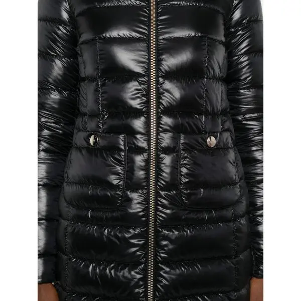 Herno Single Breasted Quilted Coat - Black