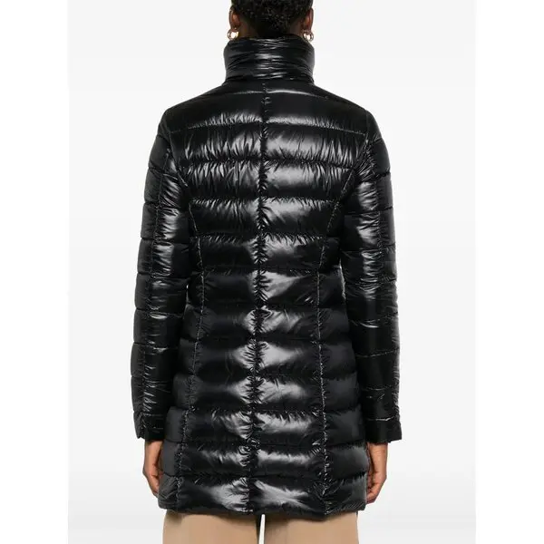 Herno Single Breasted Quilted Coat - Black