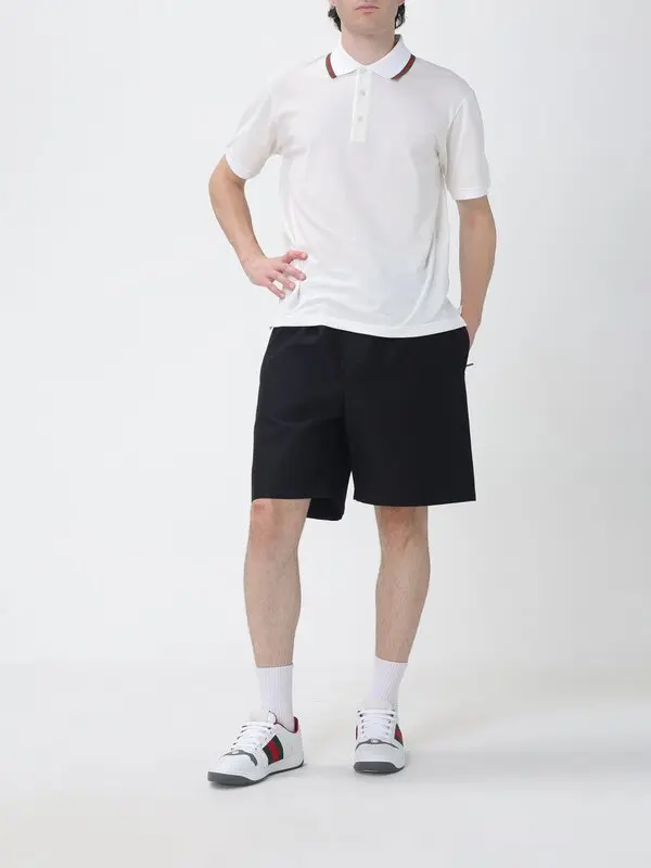 Gucci Knee-length Cotton Sport Shorts With Elasticated Waist