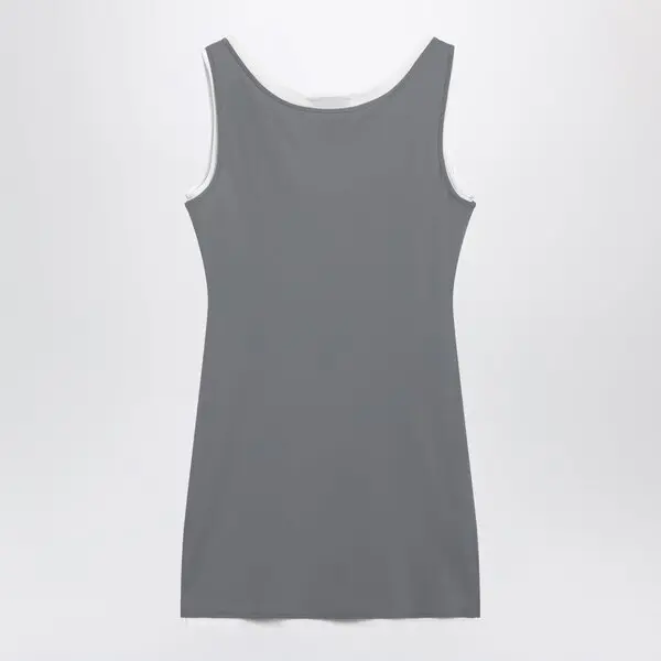Miu Miu Short Stretch Jersey Dress - Gray