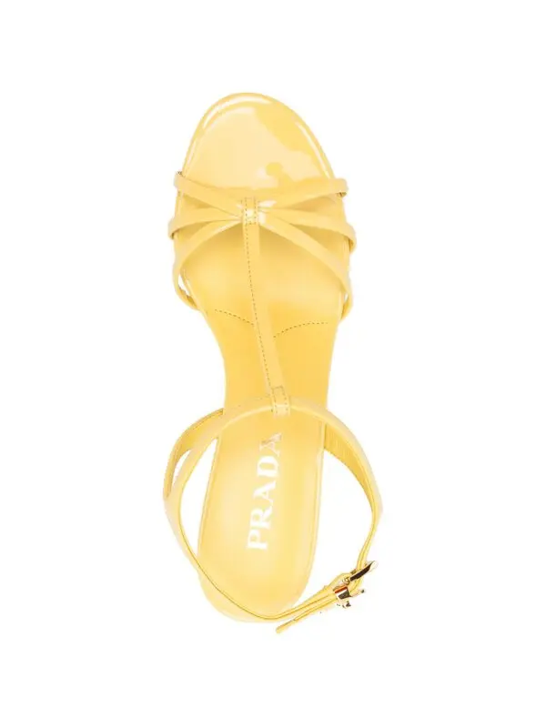 Prada Leather Heel Sandals