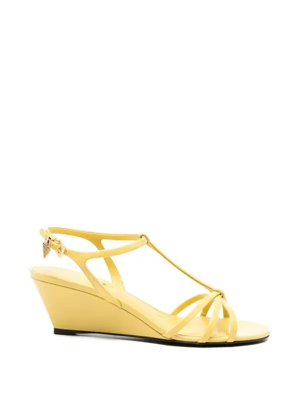 Prada Leather Heel Sandals - Multicolor