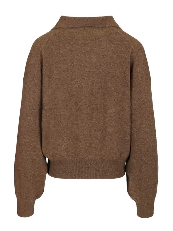 LISA YANG Katriel Polo Sweater - Brown