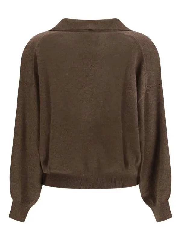 LISA YANG Katriel Polo Sweater - Brown