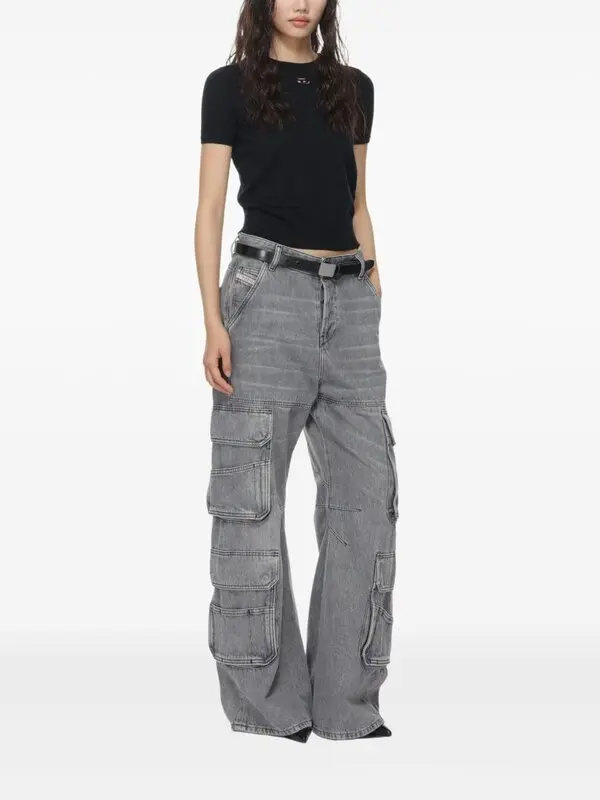 DIESEL® Wool Short Sleeve Sweater - Black