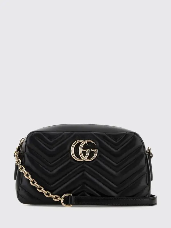 Gucci Gg Marmont Chevron Matelasse Nappa Camera Bag - Black