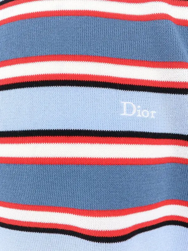 Dior Cotton Sweater With Striped Pattern