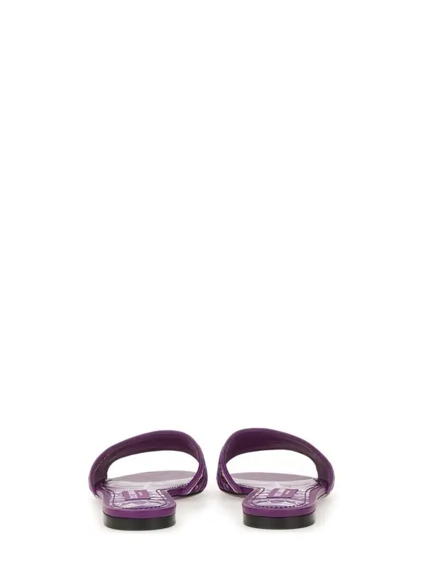 Dolce & Gabbana Slide Sandal With Embroidery - Purple