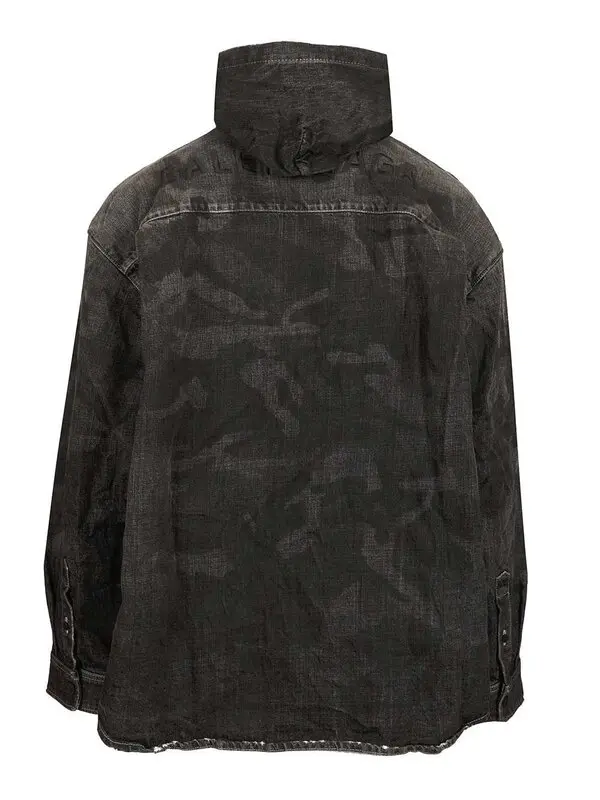 Balenciaga Denim Parka With Hood