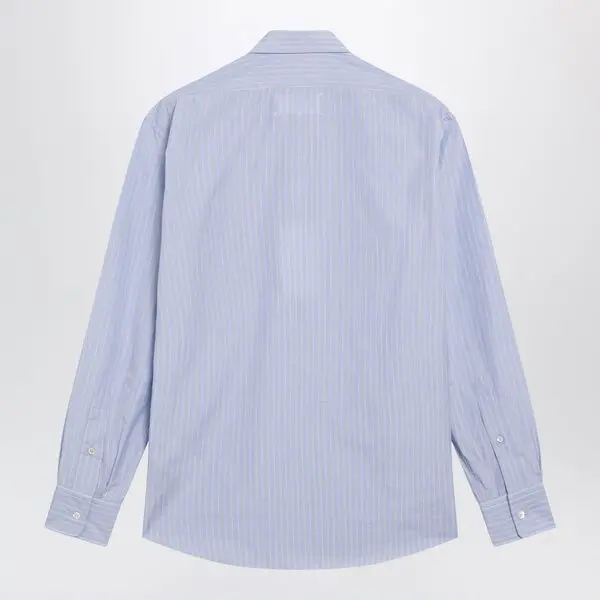 MAISON MARGIELA Striped Shirt In Light Cotton - Blue