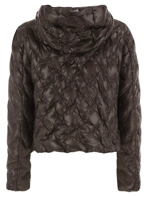 Herno Diamond-quilted Hooded Down Jacket