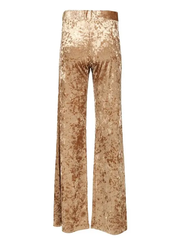 FORTE_FORTE Iridescent Velvet Trousers - Cream