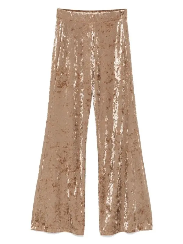 FORTE_FORTE Iridescent Velvet Trousers - Cream