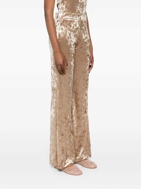 FORTE_FORTE Iridescent Velvet Trousers - Cream