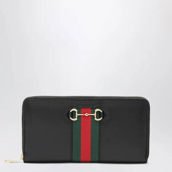 Gucci Horsebit Web Wallet - Black