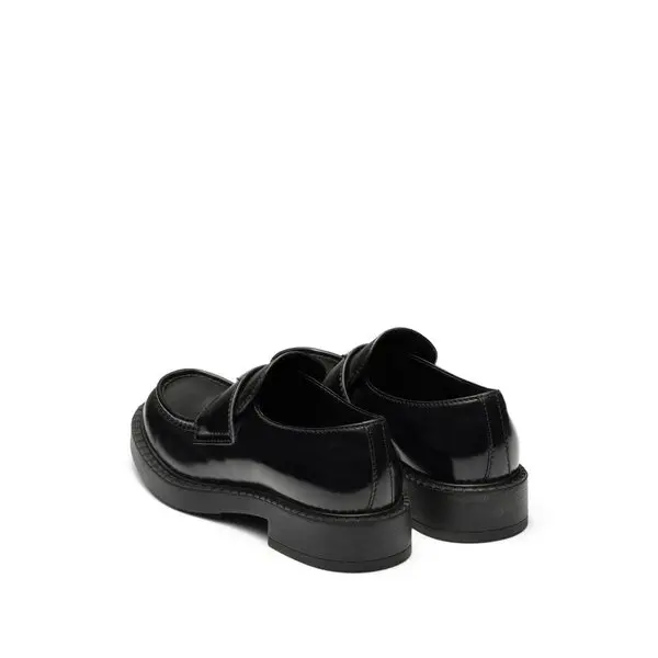 Prada Brushed Leather Loafers