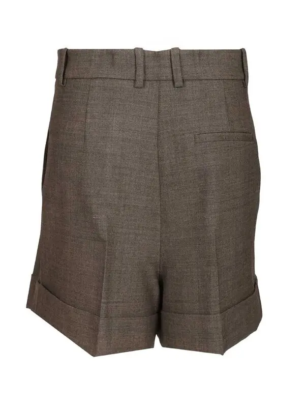 P.a.r.o.s.h Wool Blend Pleated Shorts