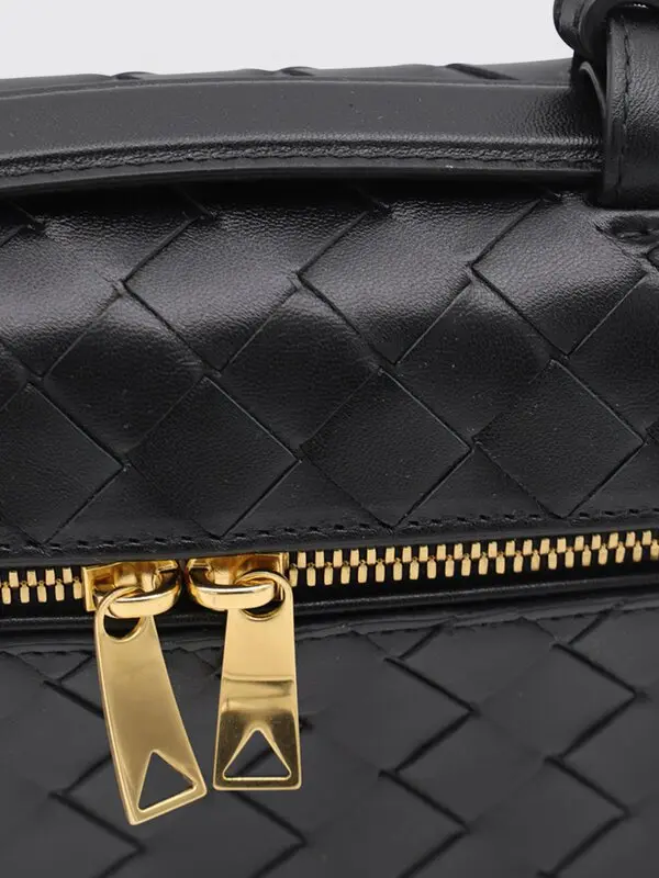 Bottega Veneta Bang Bang Woven Leather Bag - Black
