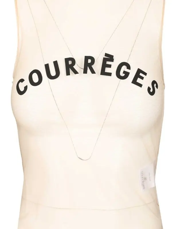 COURREGES Illusion Tulle Top