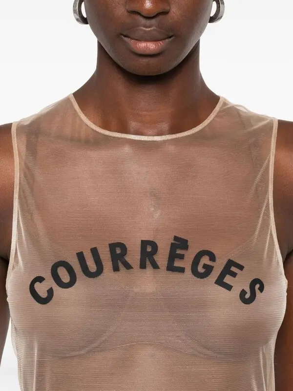 COURREGES Illusion Tulle Top