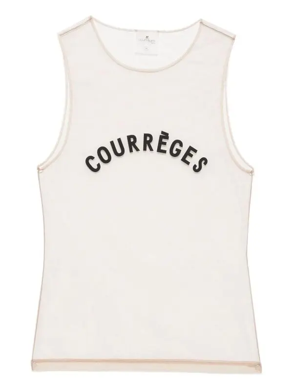 COURREGES Illusion Tulle Top - White