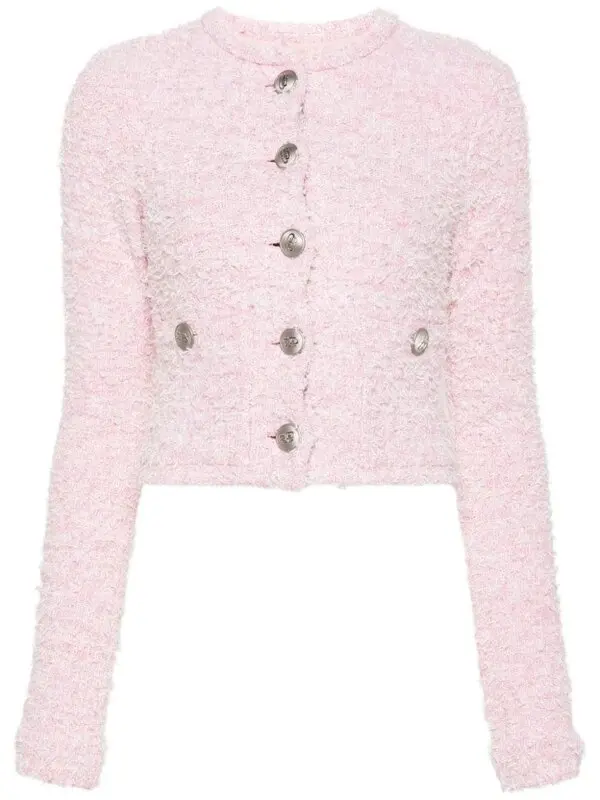 Balenciaga Bouclé Cropped Jacket - Multicolor