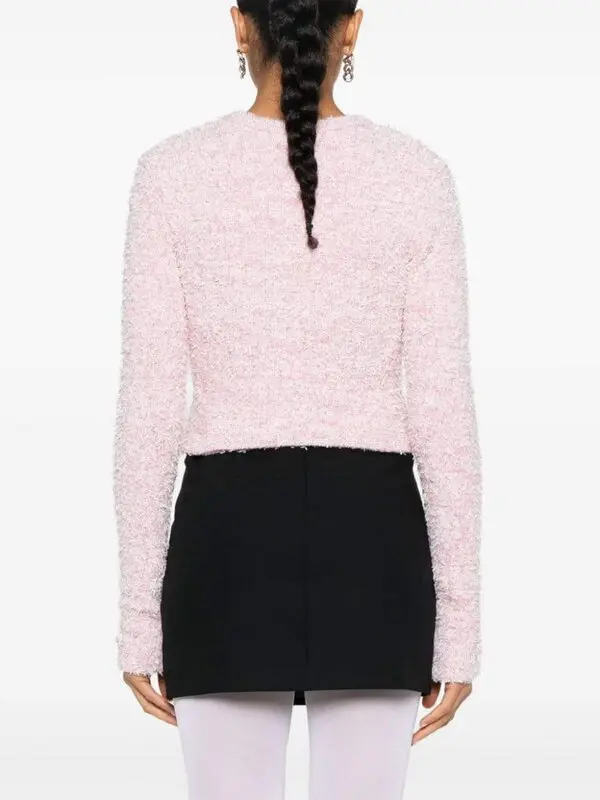 Balenciaga Bouclé Cropped Jacket - Multicolor