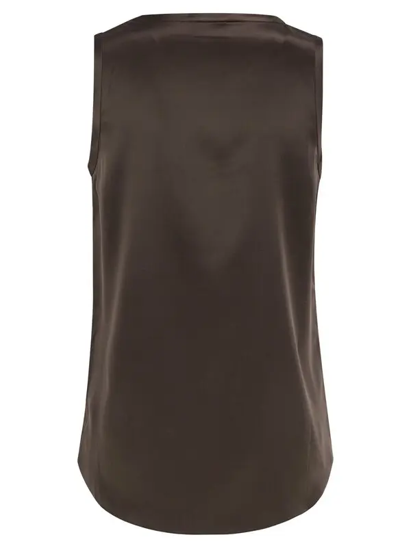 Brunello Cucinelli Stretch Silk Satin Top