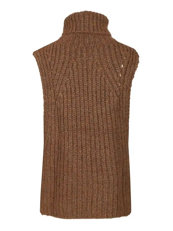 Isabel Marant Étoile Meggy Sleeveless Turtleneck Sweater - Brown