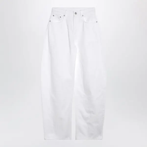 Alaïa High-waisted Curved-leg Denim Jeans - White