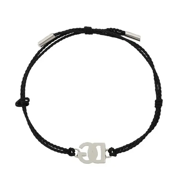 Dolce & Gabbana Small Dg Logo Cord Bracelet
