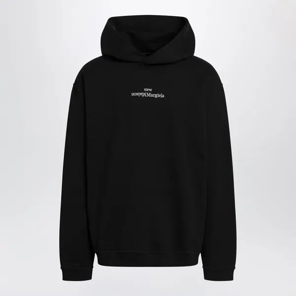 MAISON MARGIELA Hoodie With Reversed Logo - Black
