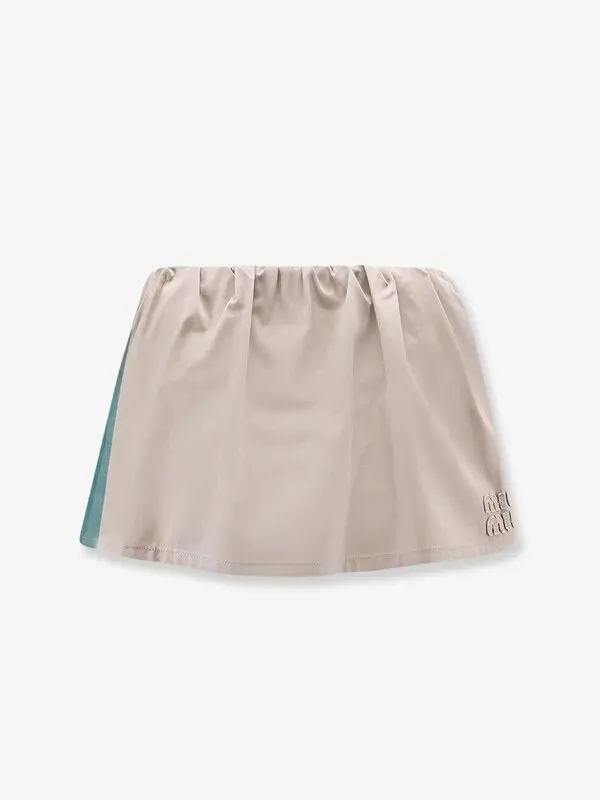 Miu Miu Cotton Twill Mini Skirt - Multicolor
