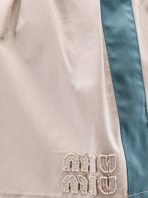 Miu Miu Cotton Twill Mini Skirt - Multicolor